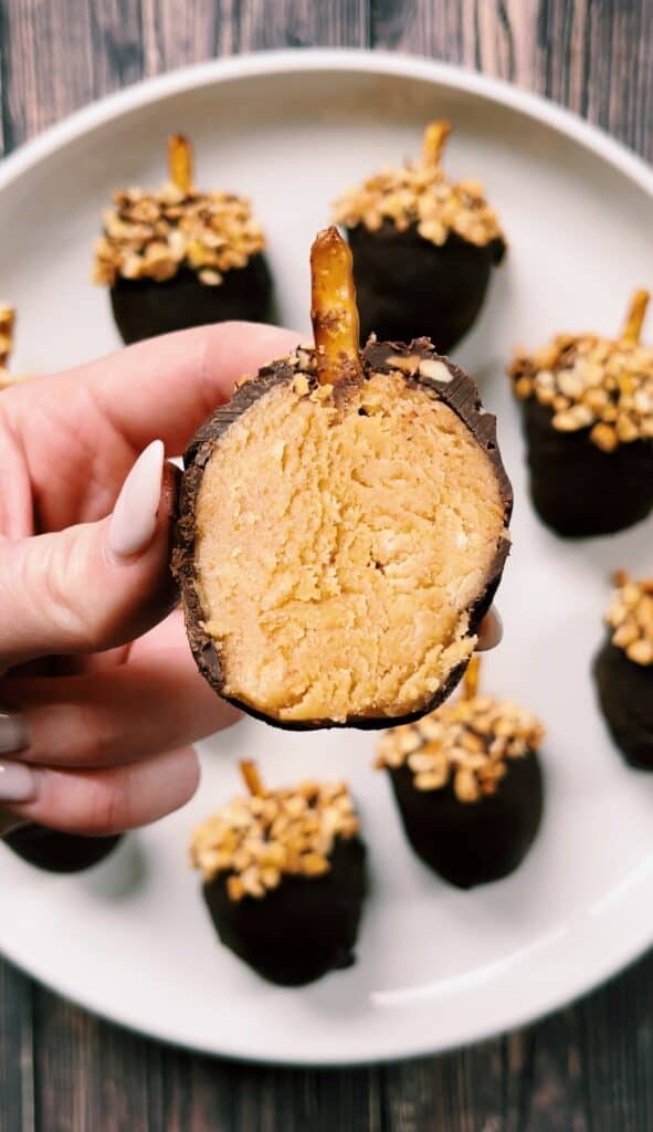 Homemade Reese's Chocolate Peanut Butter Truffles: Fall Acorns - Kelsey ...